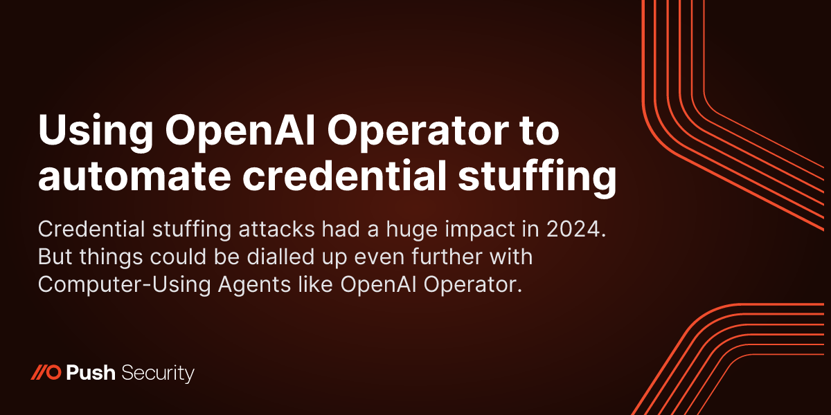 Using OpenAI Operator to automate credential stuffing