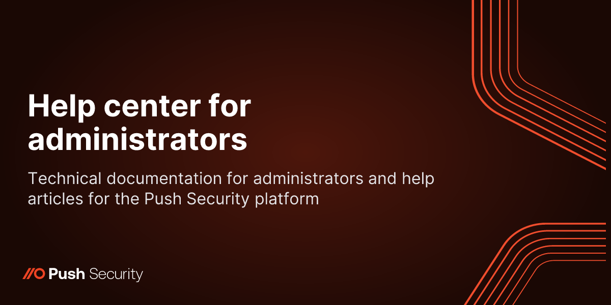 Help center for administrators