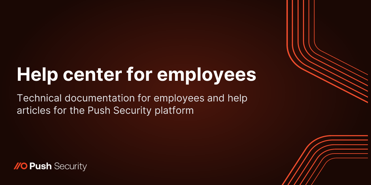 Help center for employees