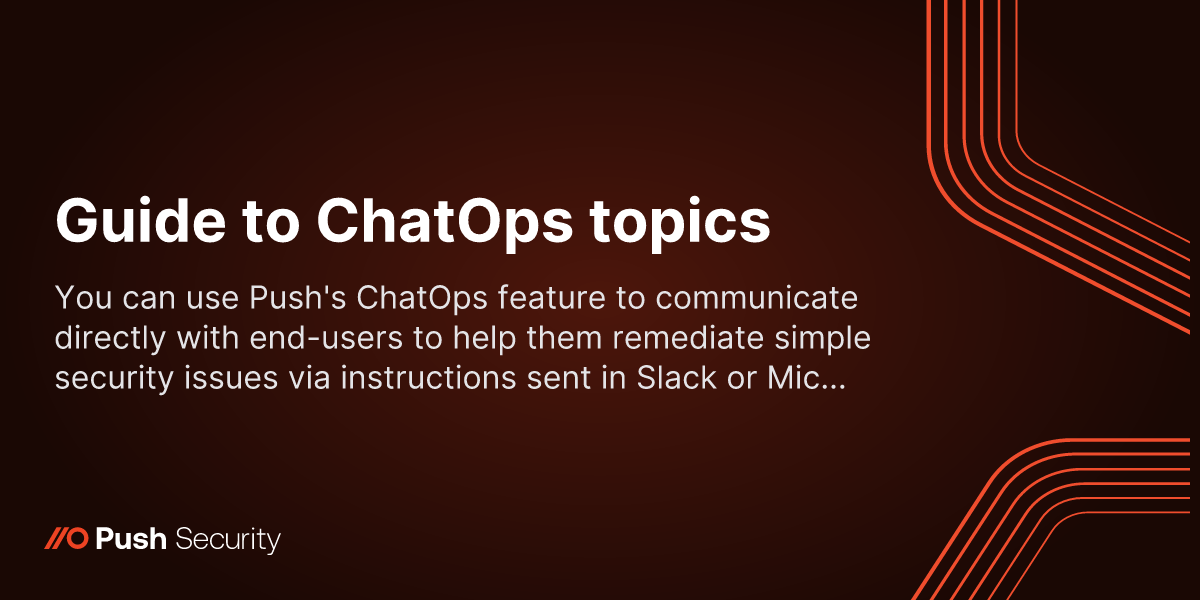 Guide to ChatOps topics