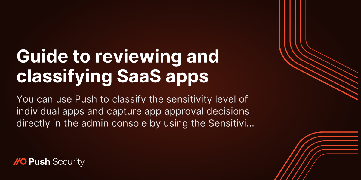 Guide to reviewing and classifying SaaS apps