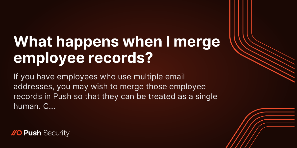 What happens when I merge employee records?
